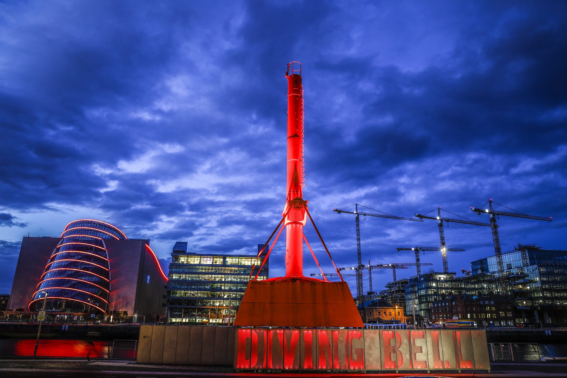 Dublin Port Landmarks Turn Red for Fire Safety Week 2021 - Dublin Port