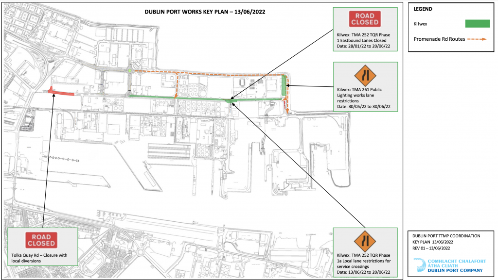 Dublin Port Temporary Traffic Management Plans - 13th June - 27th June ...
